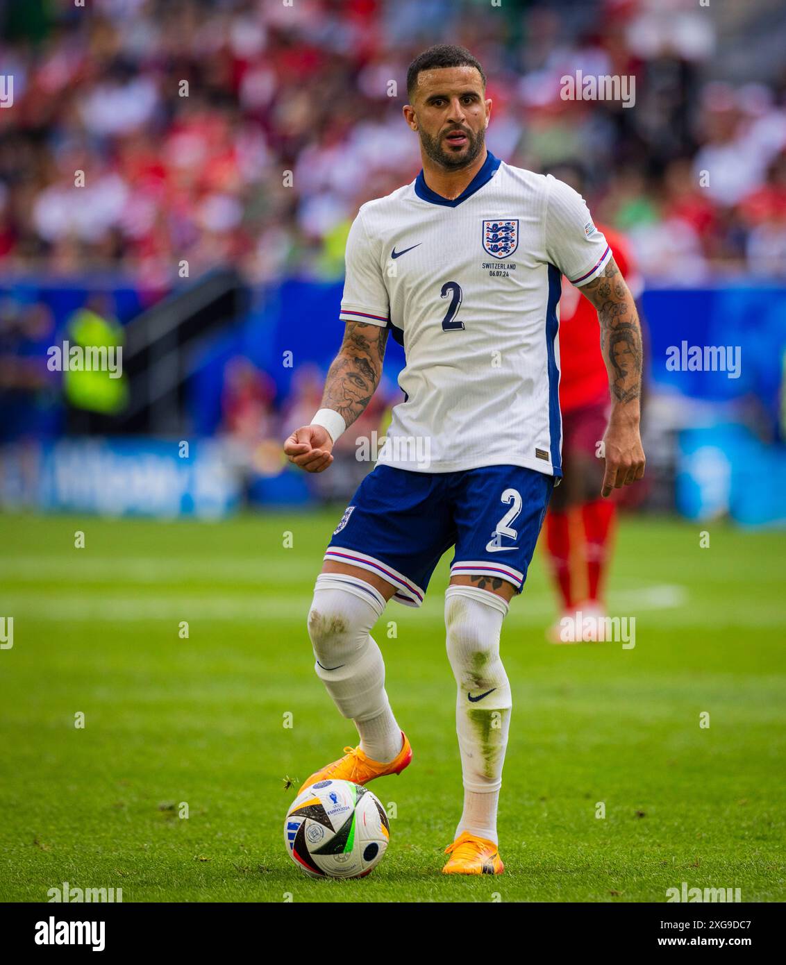 Dusseldorf, Germany. 06th Jul 2024. Kyle Walker (ENG) England - Swiss ...