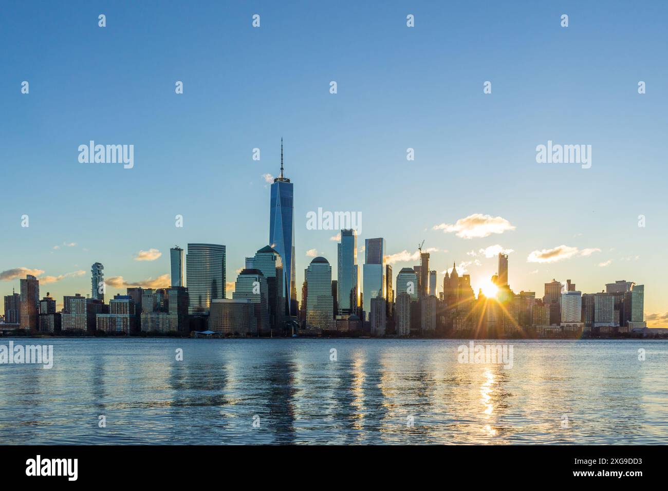 Cityscape of Lower Manhattan, New York in the Sunny Morning. United ...