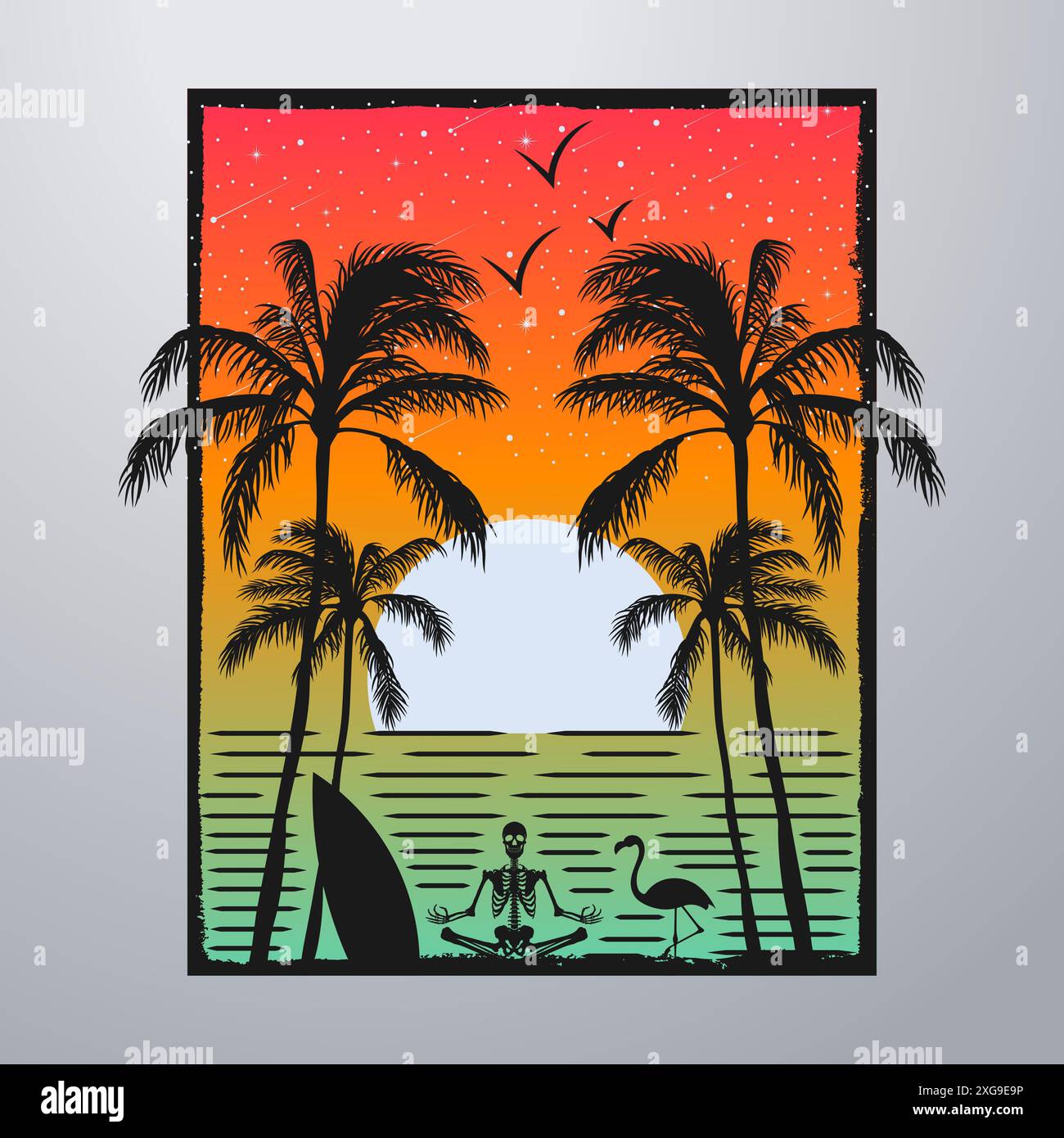 Beautiful surf on beach Stock Vector Images - Alamy