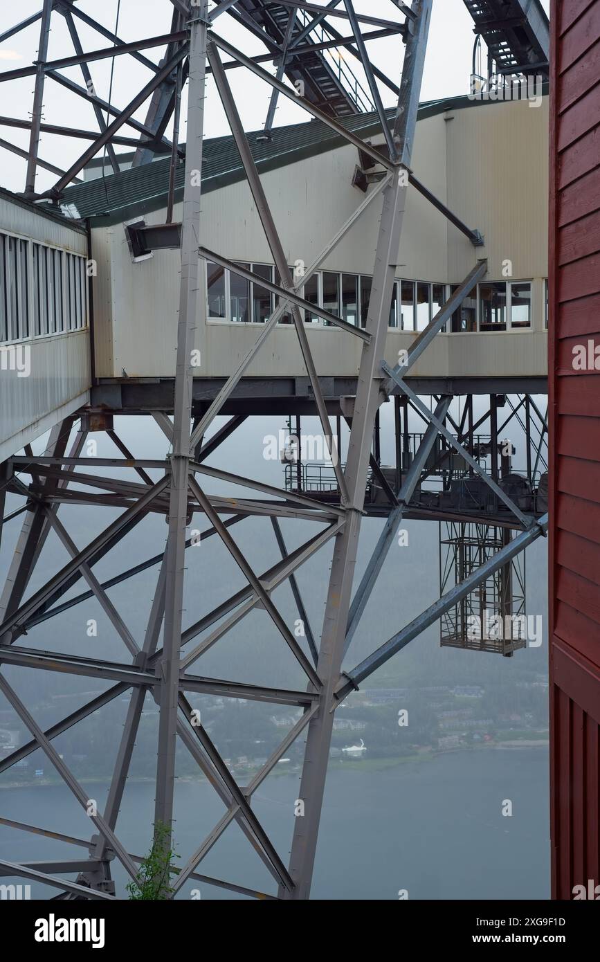 The upper station and support apparatus for the mountain tram in Juneau ...