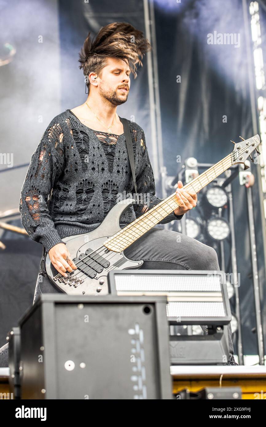 Milan Italy. 07th Jul 2024. The Swedish metalcore band IMMINENCE ...