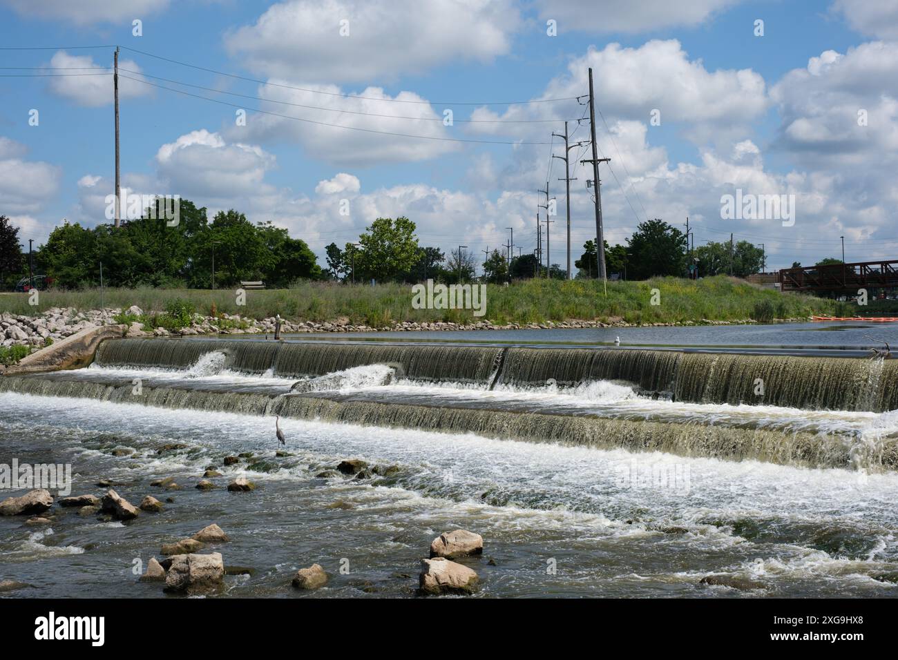 The Flint River in Flint Michigan USA Stock Photo - Alamy
