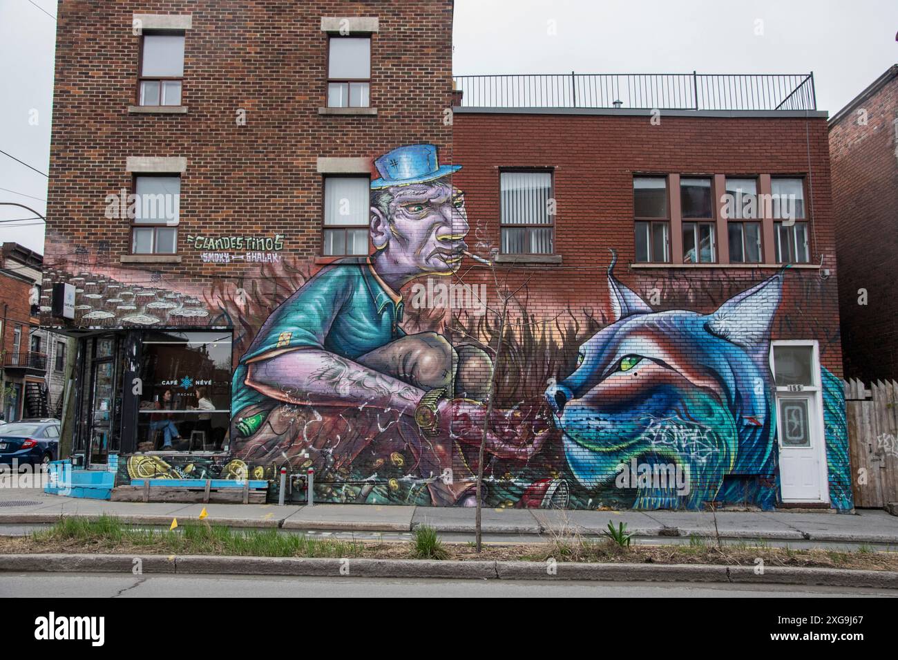 The Lumberjack and the Lynx mural on Rachel Street East in downtown ...
