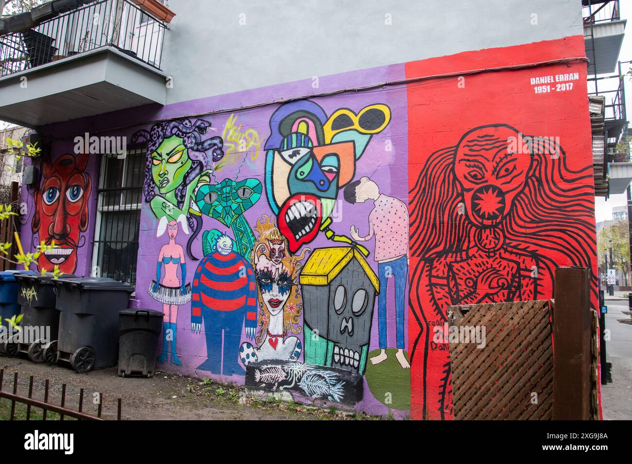 Daniel Erban mural on Roy Street East in downtown Montreal, Quebec ...
