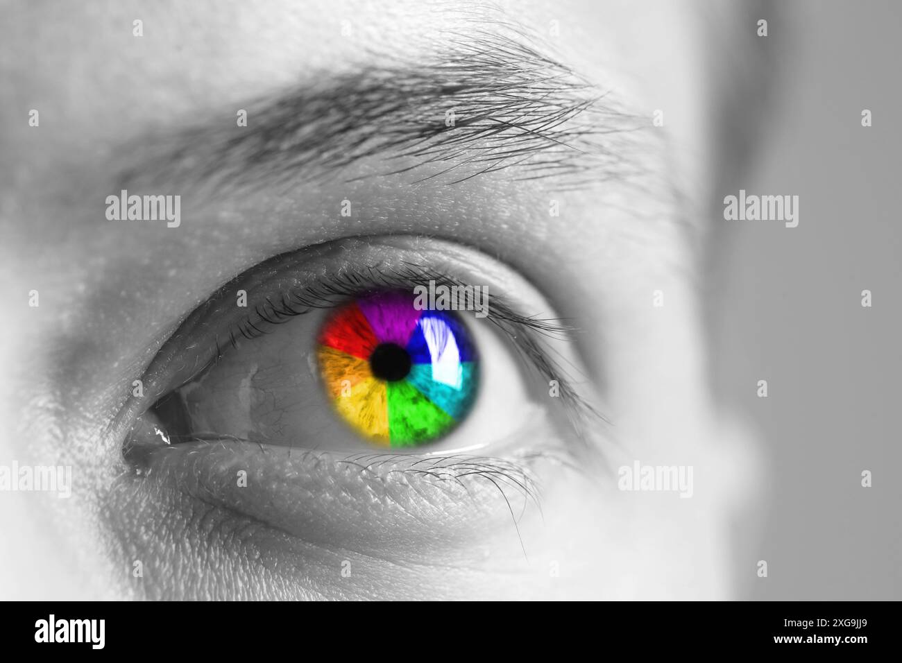 Rainbow colors in face hi-res stock photography and images - Alamy