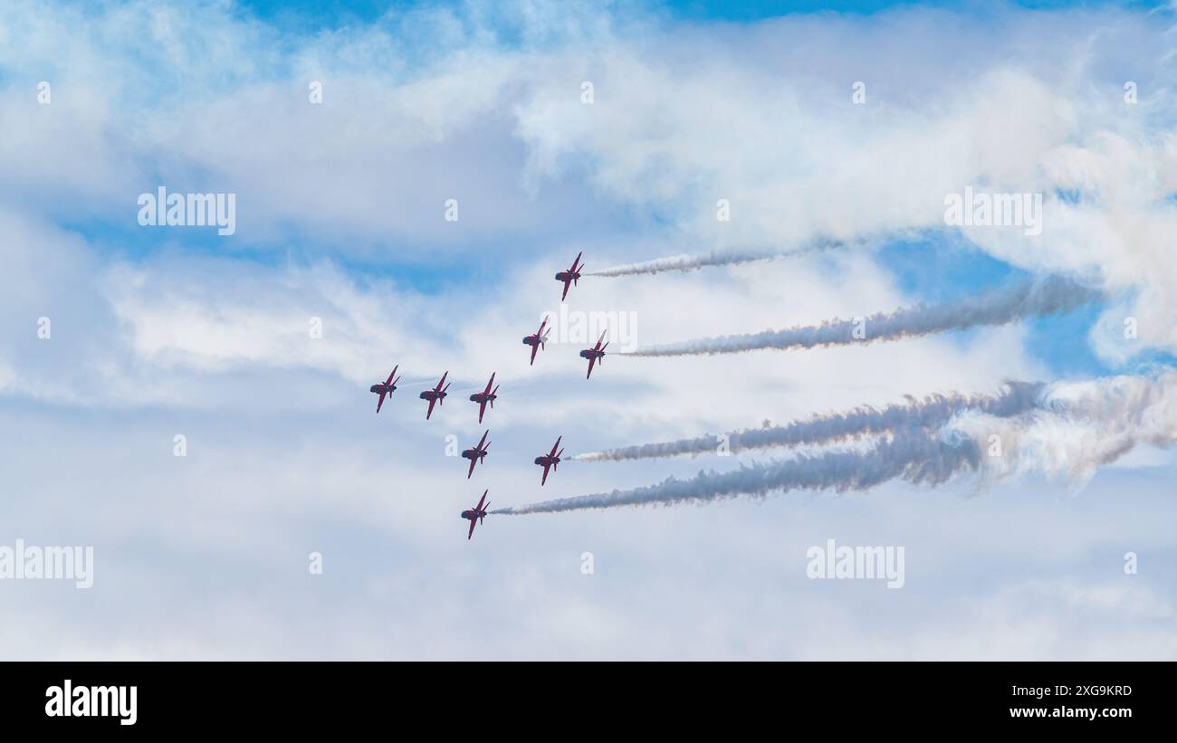 Red Arrows, Royal Air Force Aerobatic Team, Airshow 2024, Teignmouth ...