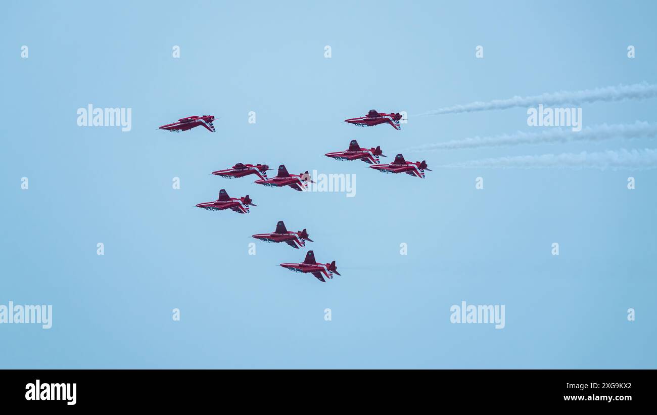 Red Arrows, Royal Air Force Aerobatic Team, Airshow 2024, Teignmouth ...