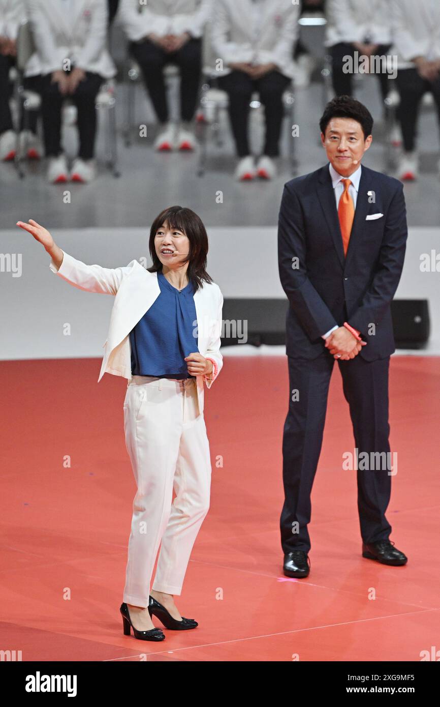 Tokyo, Japan. Credit: MATSUO. 5th July, 2024. (L-R) Naoko Takahashi, Shuzo Matsuoka Olympic ...