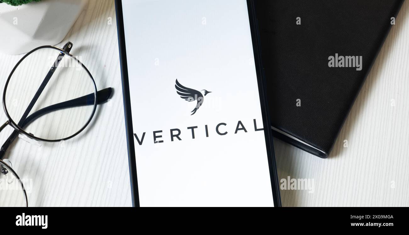 New York, USA - 1 June 2024: Vertical Aerospace Logo on Phone Screen ...