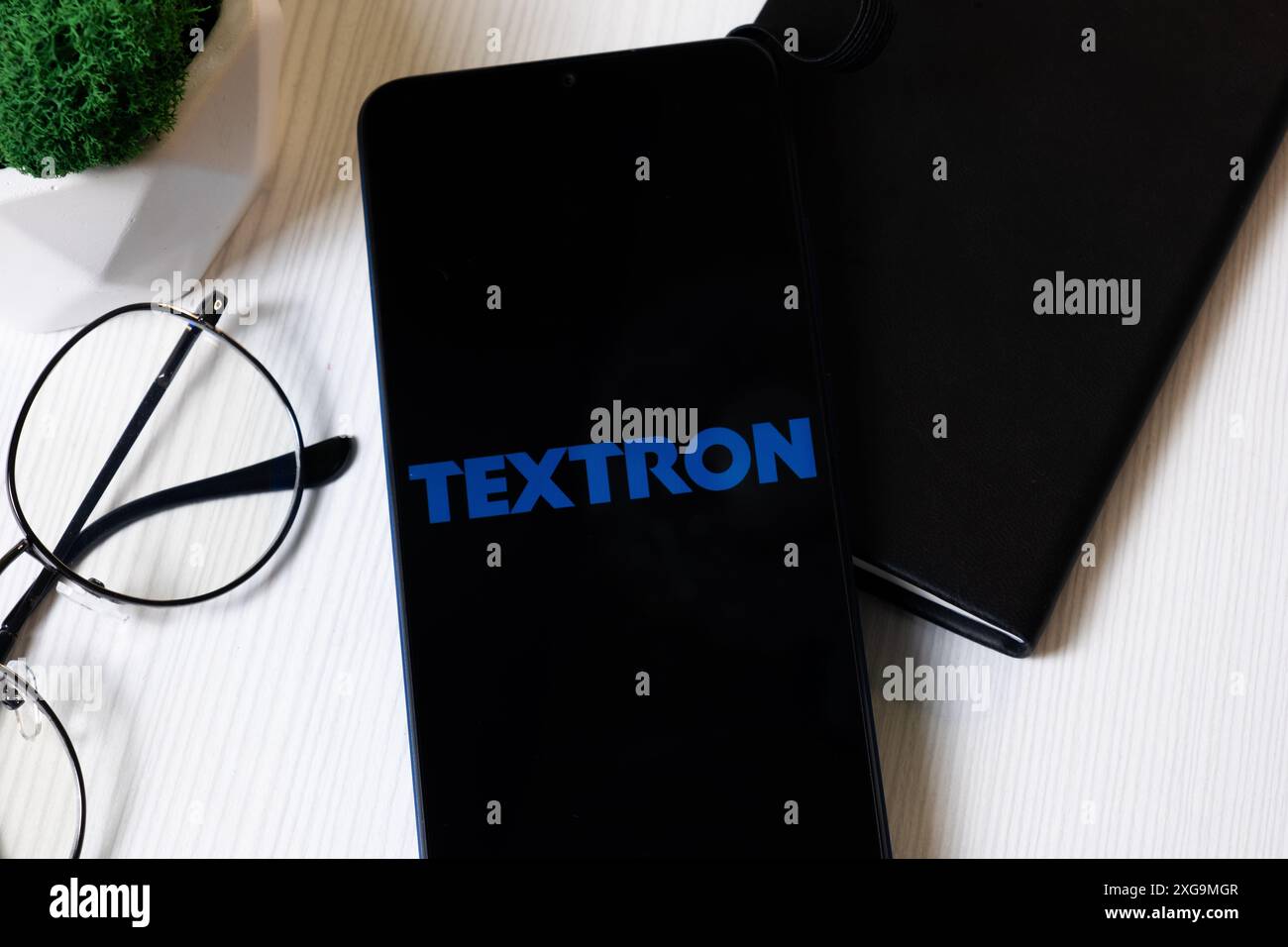 New York, USA - 1 June 2024: Textron Logo on Phone Screen, Company Icon ...