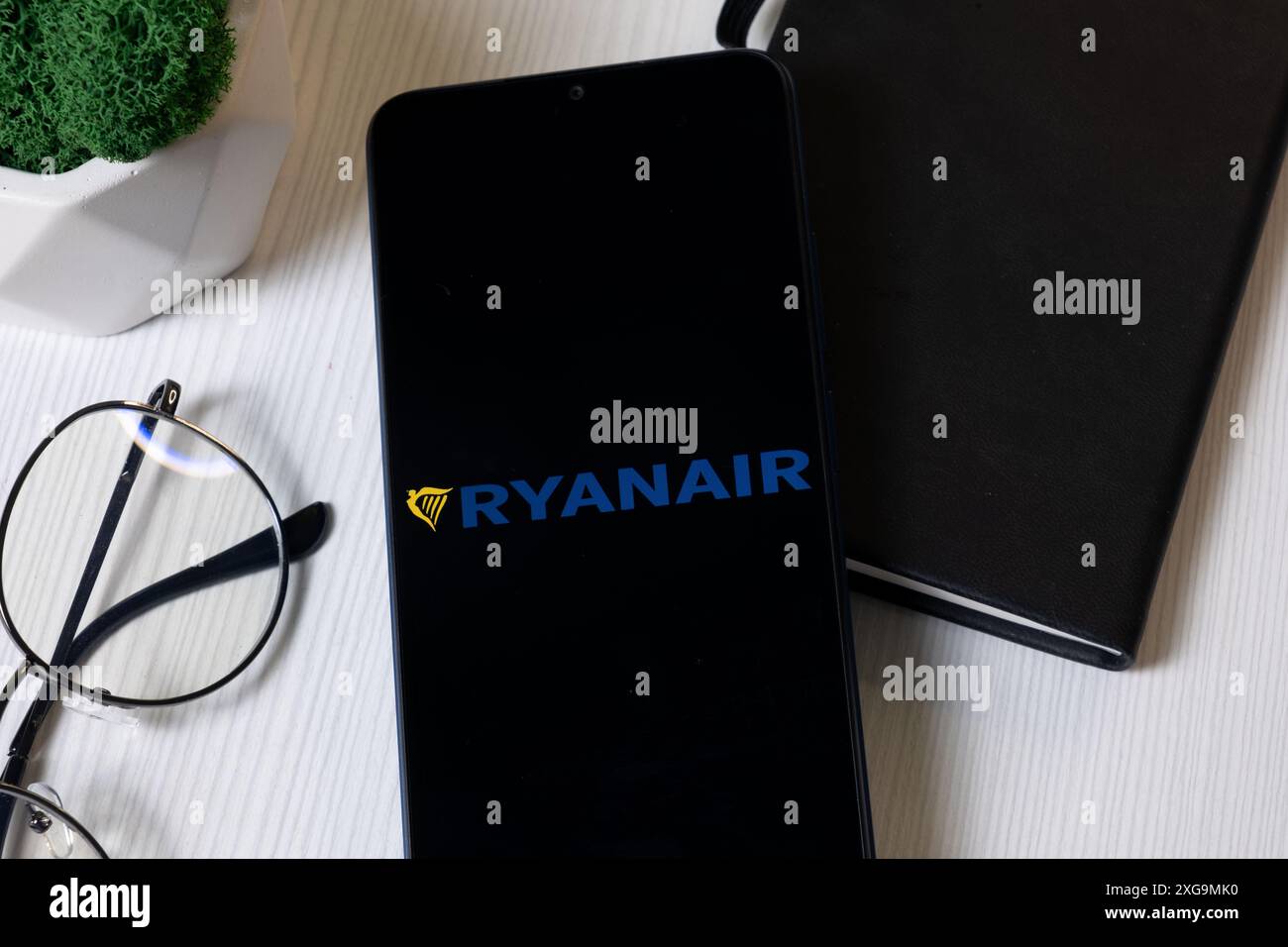 New York, USA - 1 June 2024: Ryanair Holdings Logo on Phone Screen ...