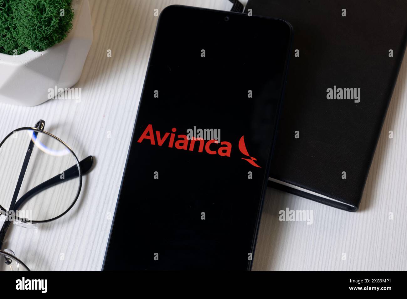 New York, USA - 1 June 2024: Avianca Logo on Phone Screen, Company Icon ...