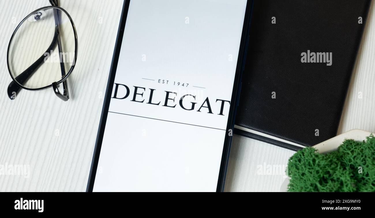 New York, USA - 1 June 2024: Delegat Group Logo on Phone Screen ...
