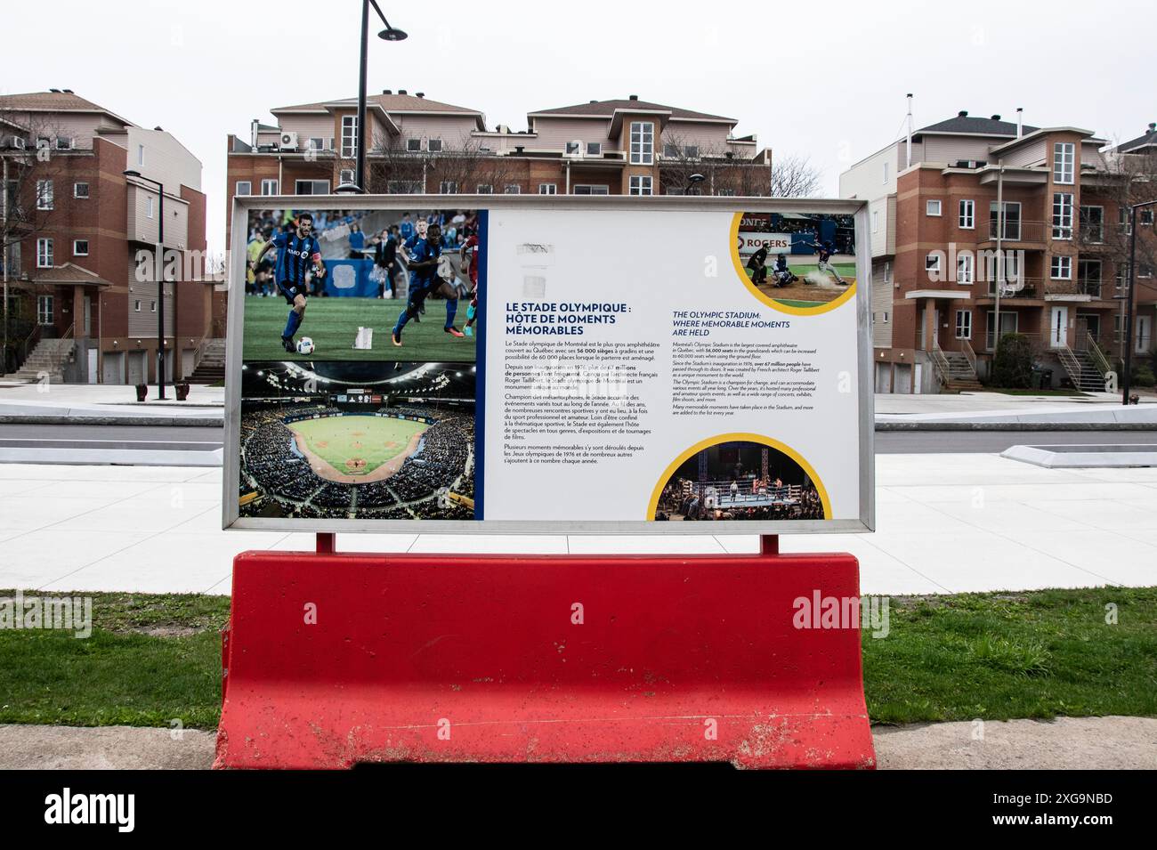 Olympic Stadium memorable moments sign in Montreal, Quebec, Canada ...