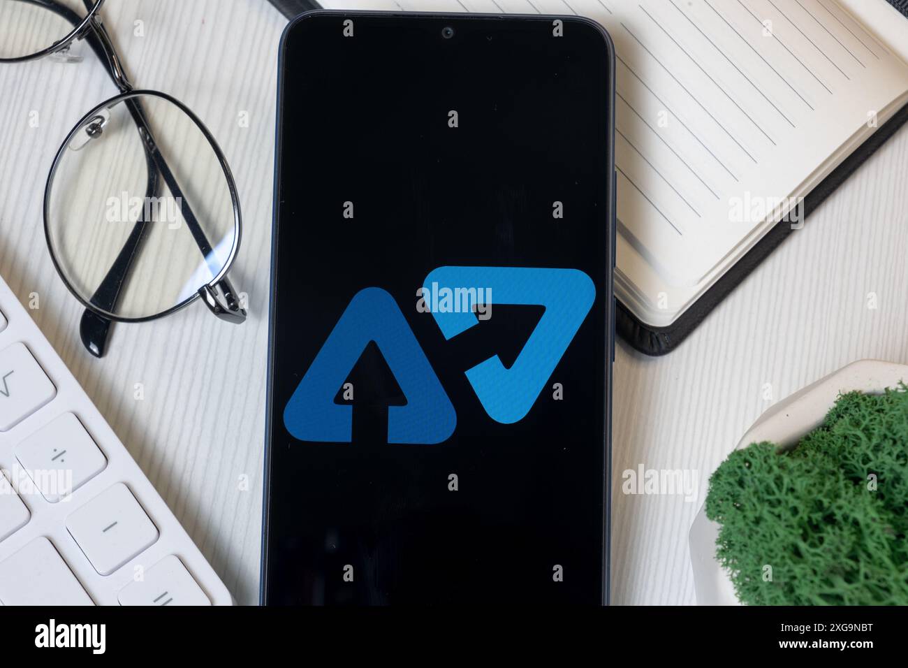 New York, USA - 1 June 2024: Afterpay Logo on Phone Screen, Company ...