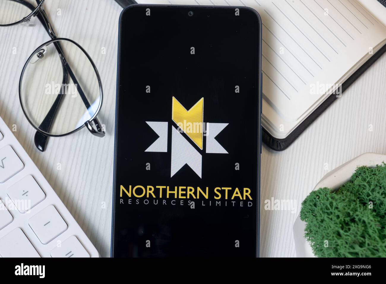 New York, USA - 1 June 2024: Northern Star Resources Logo on Phone ...
