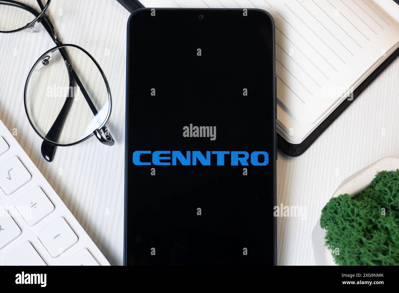 New York, USA - 1 June 2024: Cenntro Electric Group Logo on Phone ...