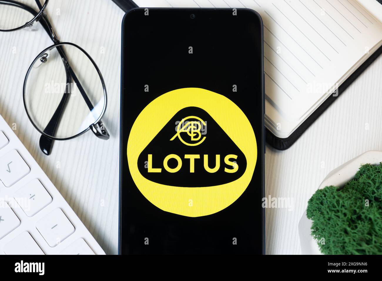 New York, USA - 1 June 2024: Lotus Technology Logo on Phone Screen ...