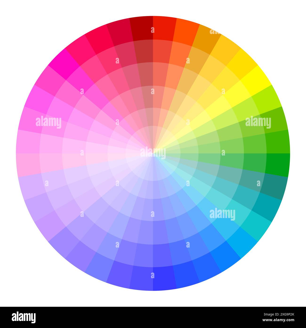 Color wheel gradient. Full spectrum hues. Circular palette design ...