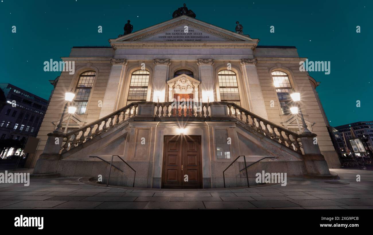 Starry Night Over Friedrichstadtkirche: Berlin's Gothic Architectural ...