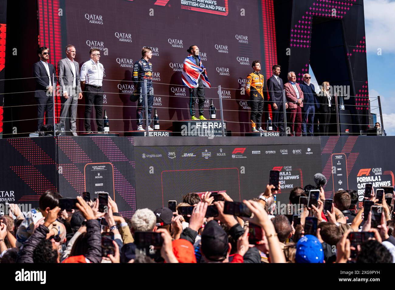 Silverstone, UK. 07th July, 2024. Podium of the Race on day 4, Sunday ...