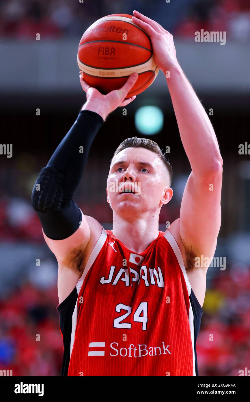 Tokyo, Japan. 7th July, 2024. Josh Hawkinson (JPN) Basketball ...