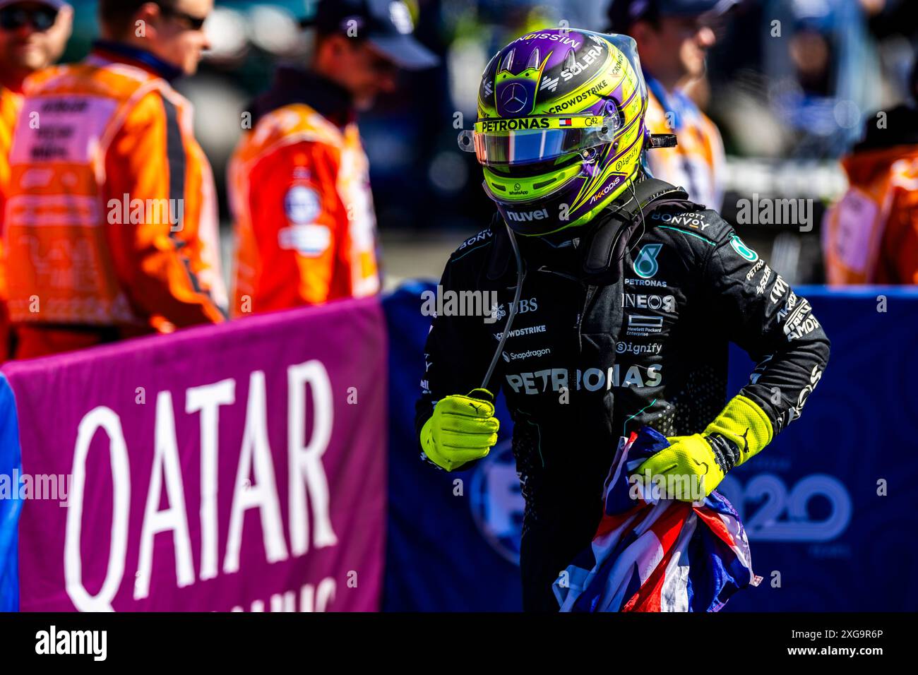 Silverstone, UK. 07th July, 2024. Lewis Hamilton (GBR) - Mercedes-AMG ...