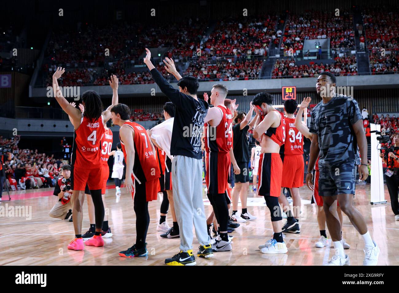Tokyo, Japan. 7th July, 2024. Japan team group (JPN) Basketball ...