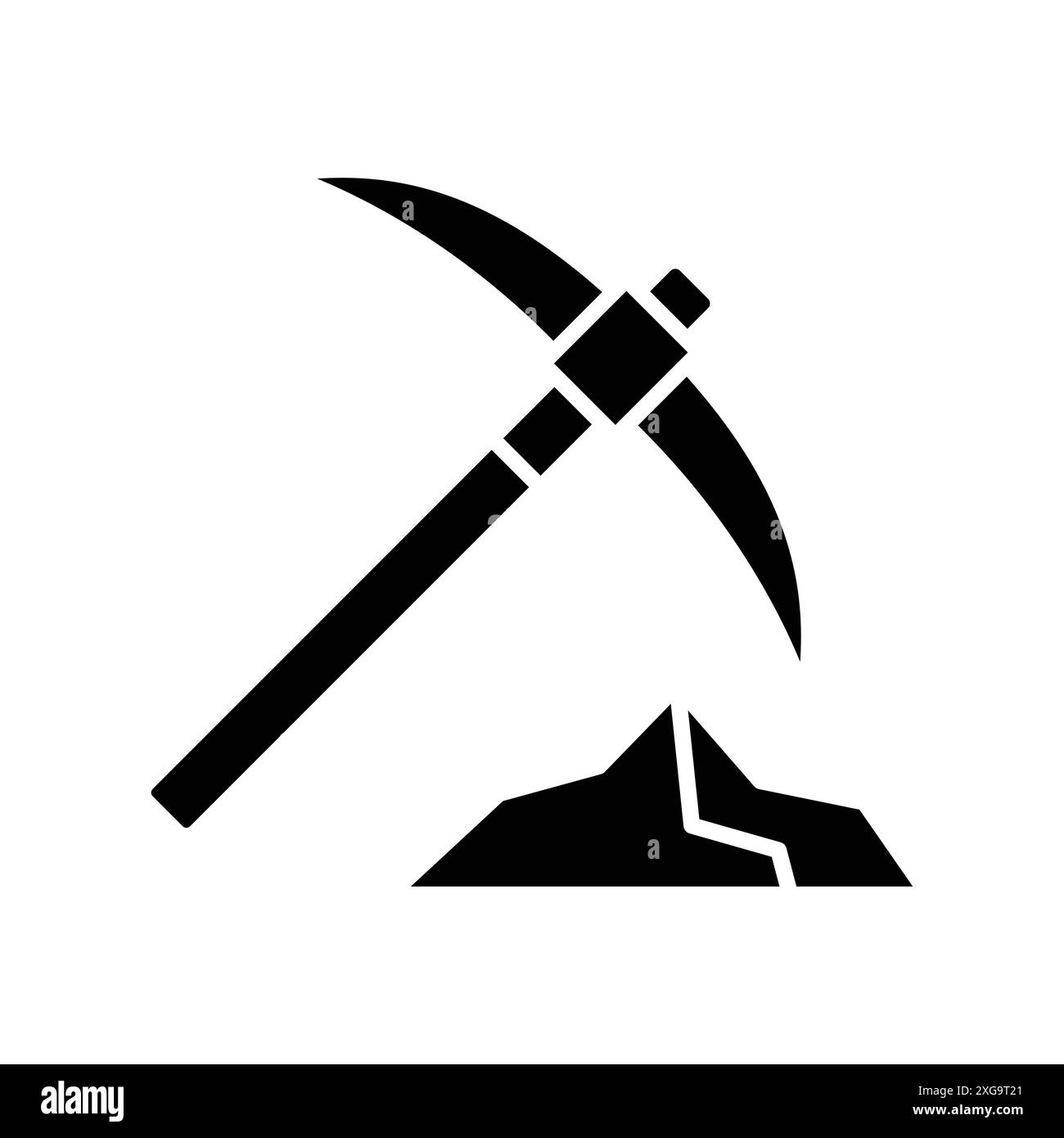 pickaxe icon vector design template in white background Stock Vector ...