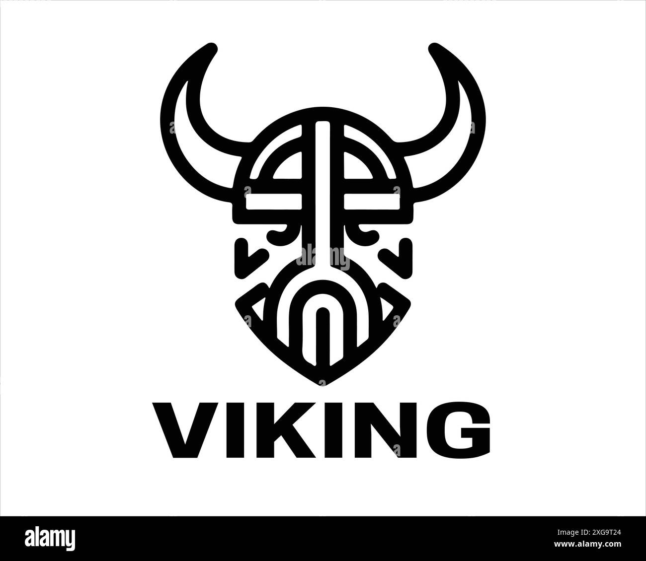 Viking logo vector vectors Black and White Stock Photos & Images - Alamy