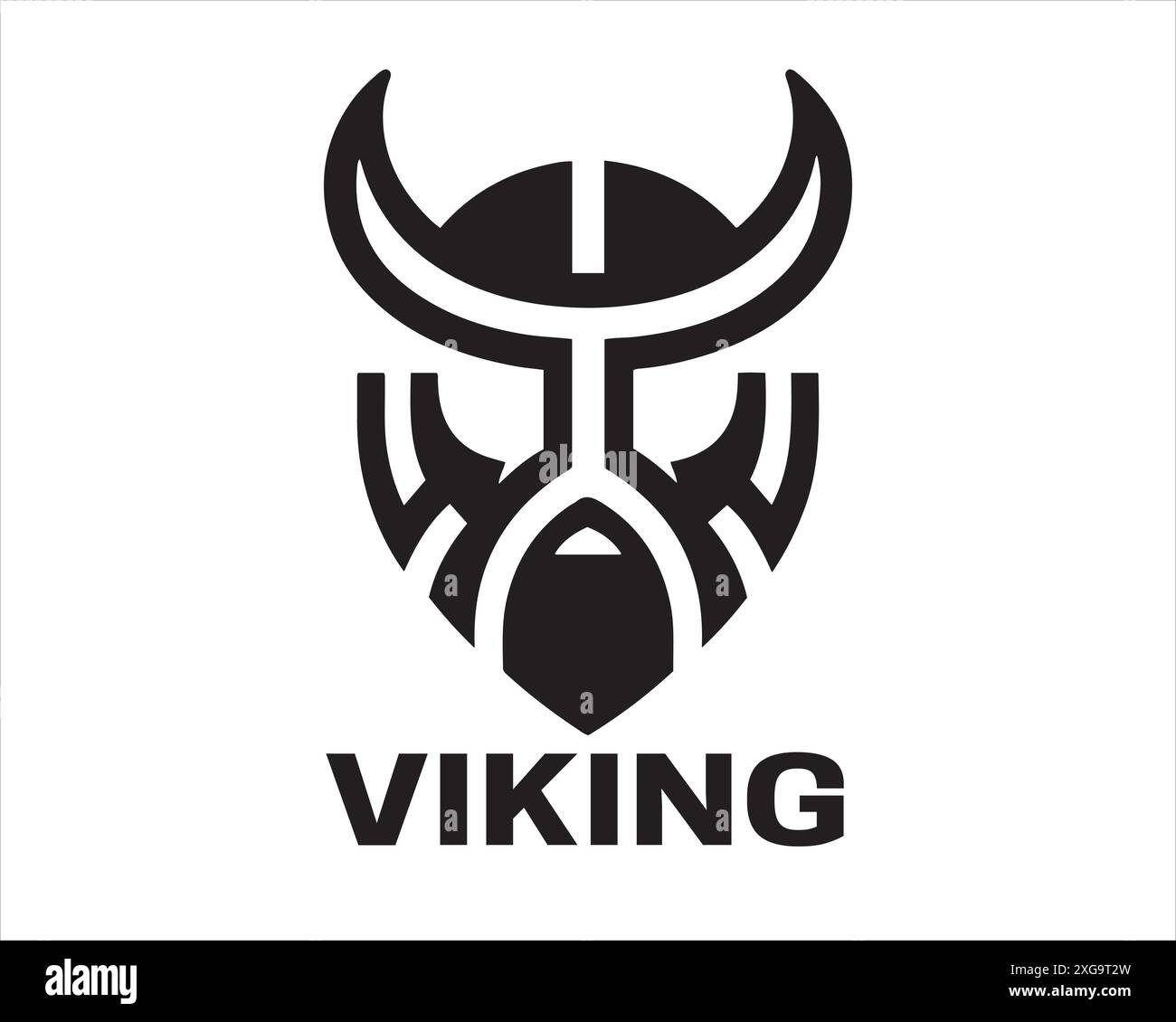 Viking Head Logo Design Icon Symbol Vector Template Stock Vector Image ...