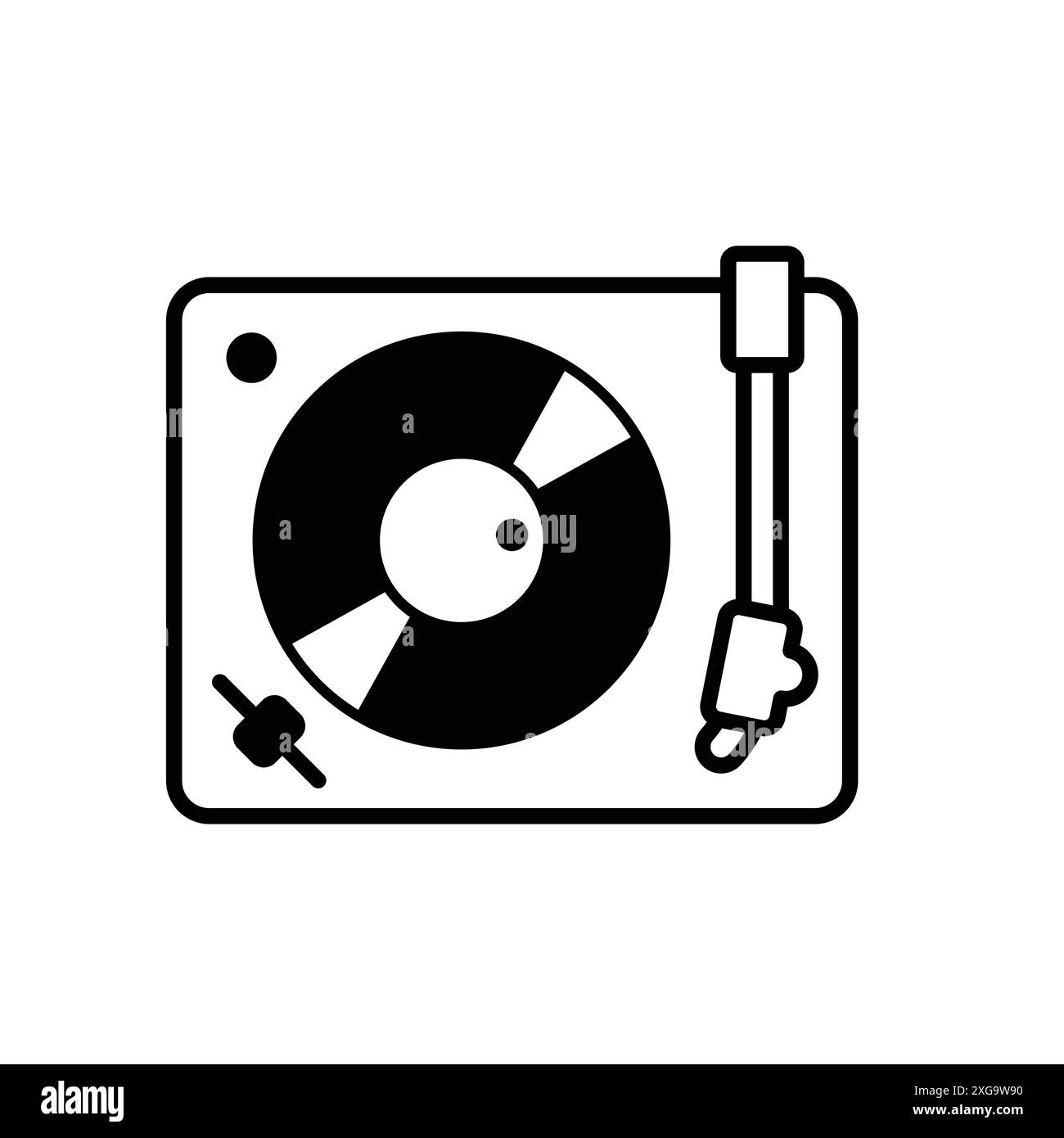 Black white dj turntable vector graphic Stock Vector Images - Alamy
