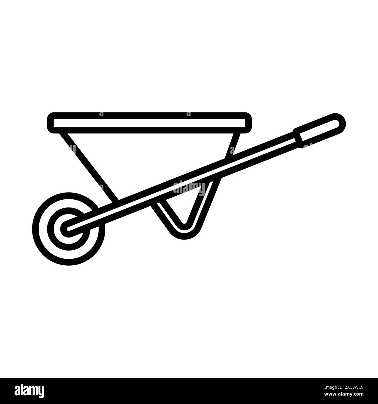 wheelbarrow icon vector design template in white background Stock ...