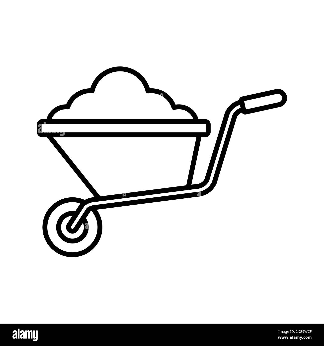 wheelbarrow icon vector design template in white background Stock ...