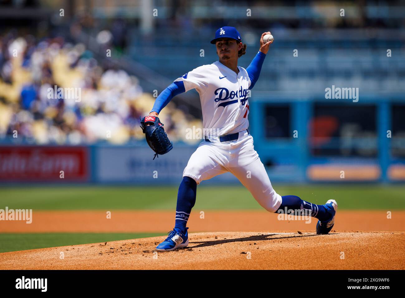 LOS ANGELES, CA - JULY 07: Los Angeles Dodgers pitcher Justin Wrobleski ...