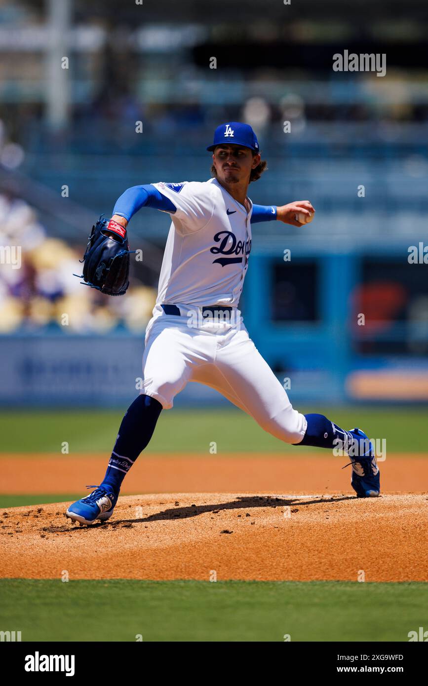 LOS ANGELES, CA - JULY 07: Los Angeles Dodgers pitcher Justin Wrobleski ...