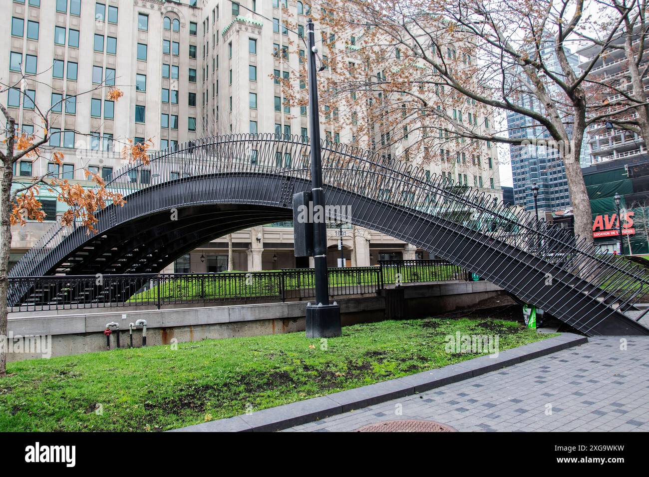 Stairs at Dorchester Square in downtown Montreal, Quebec, Canada Stock ...