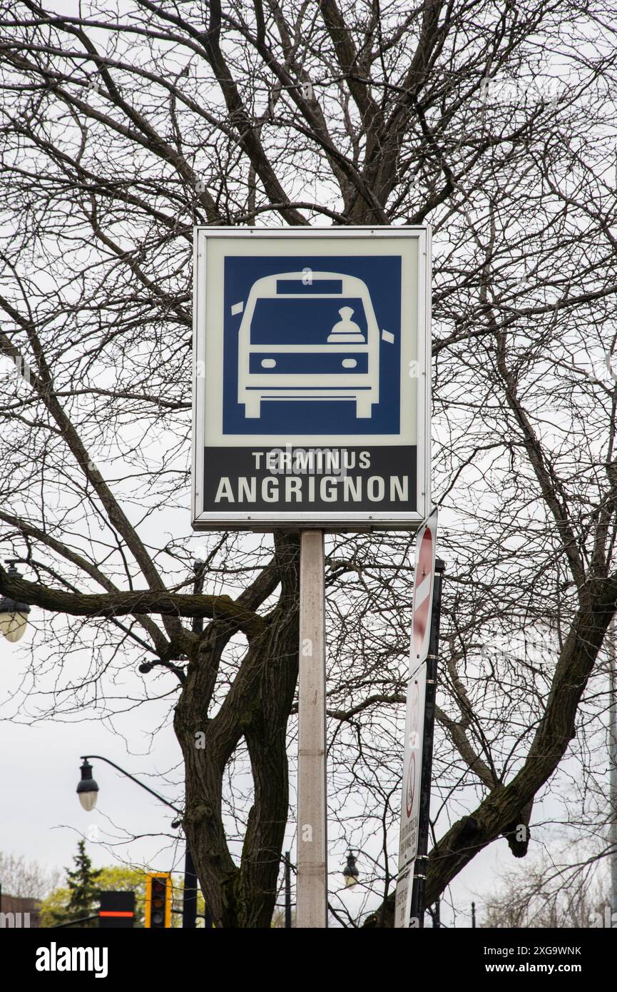 Terminus and do not enter signs at Angrignon Metro station in Montreal ...