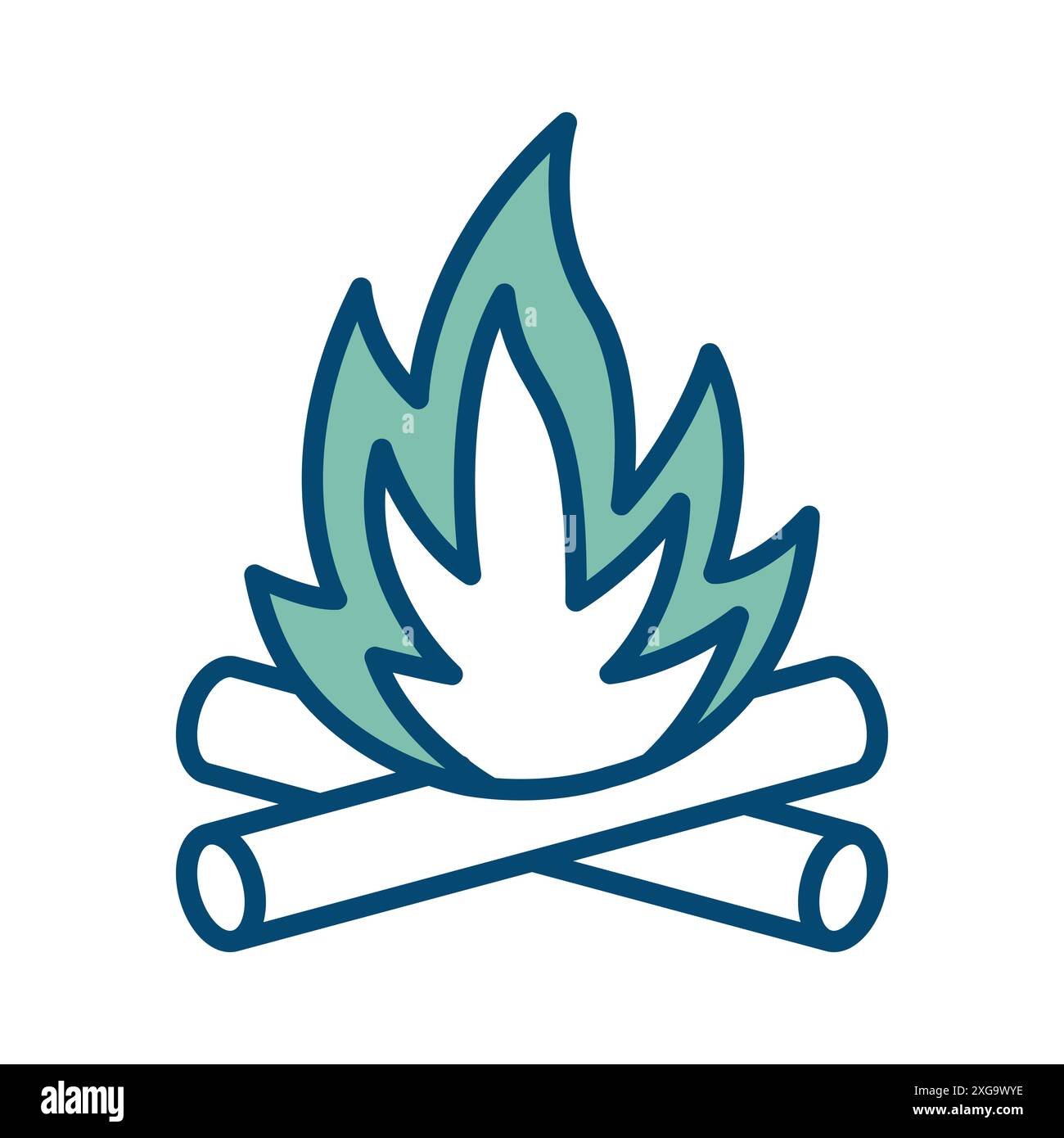 camp fire icon vector design template in white background Stock Vector ...