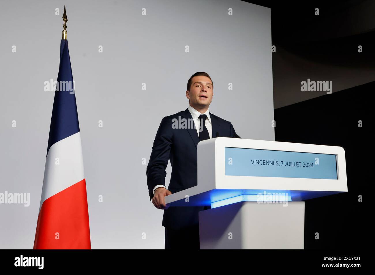 Paris, France. 07th July, 2024. President of French far-right wing ...