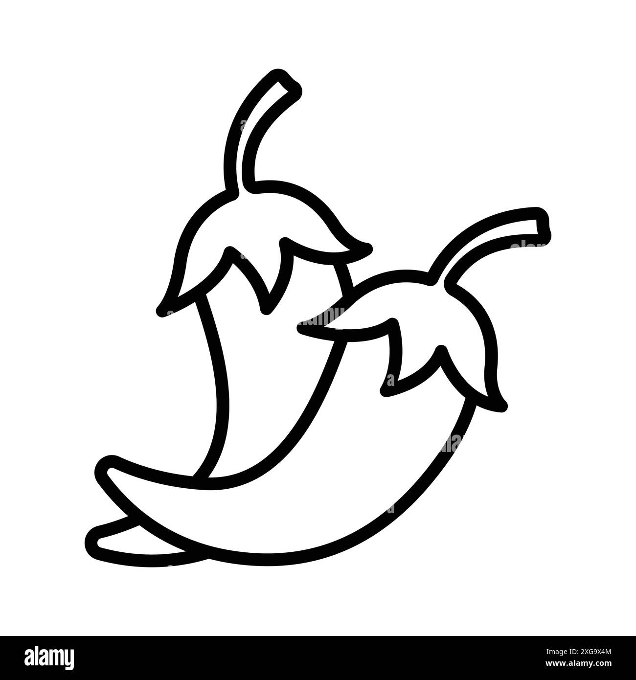 chilli pepper icon vector design template in white background Stock ...