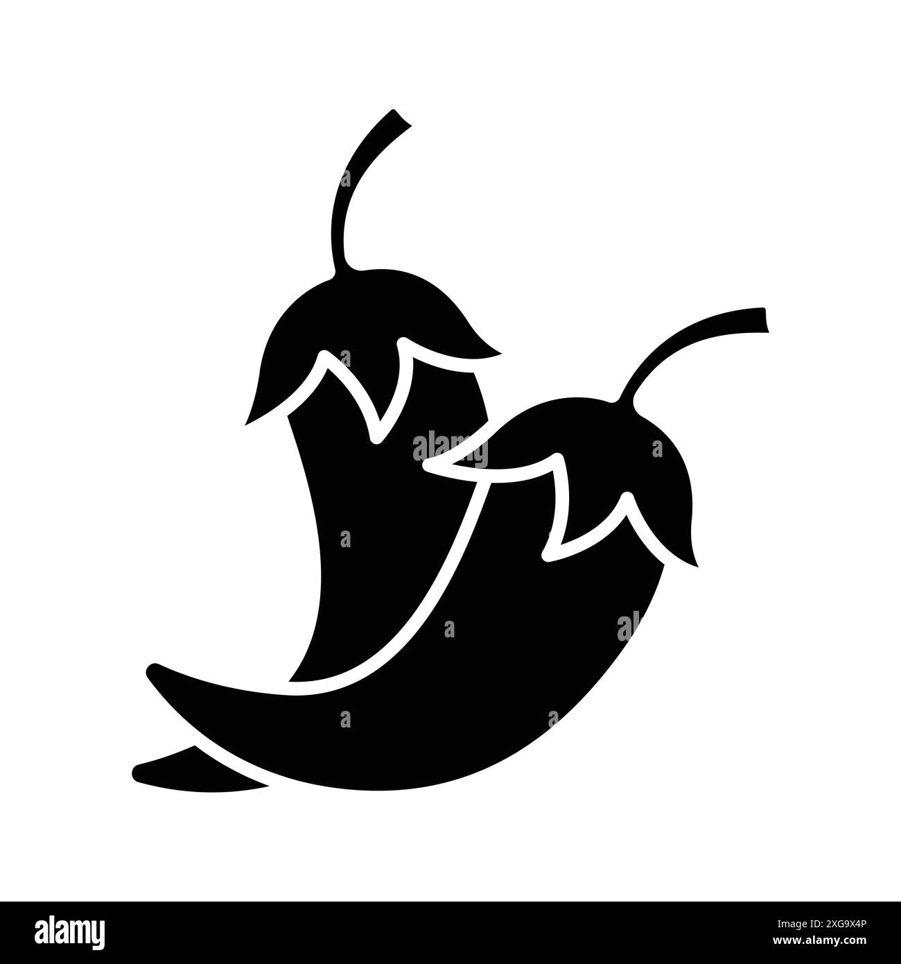 chilli pepper icon vector design template in white background Stock ...