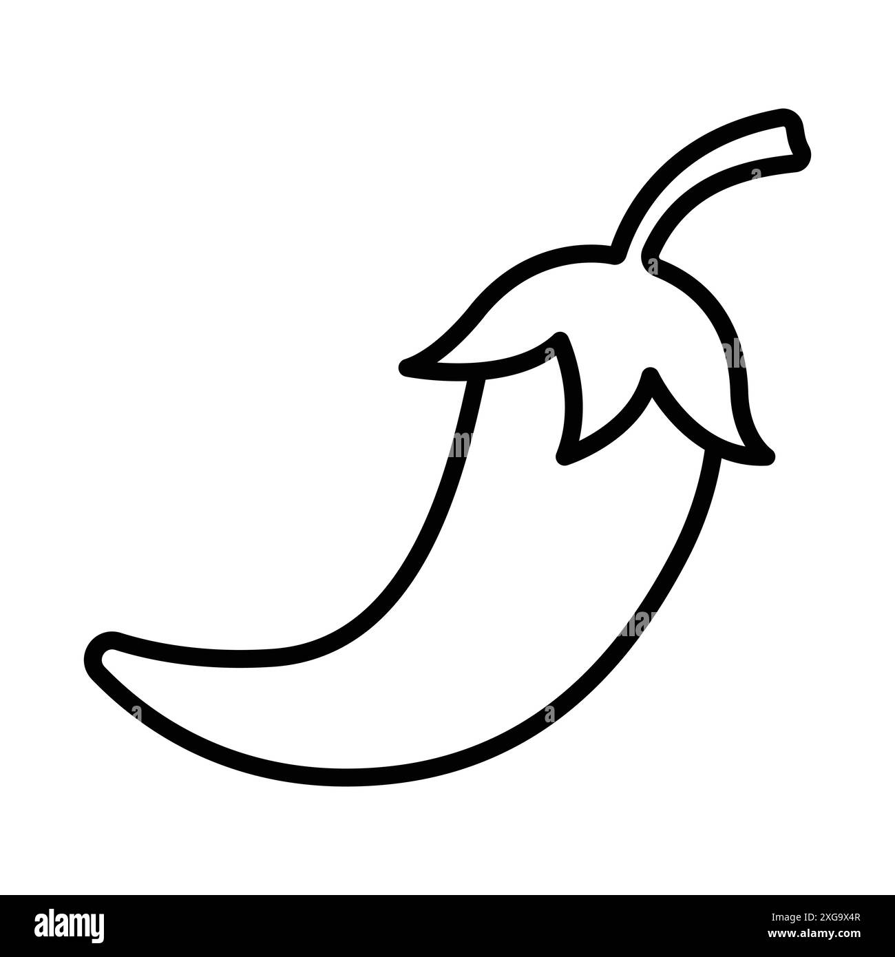 chilli pepper icon vector design template in white background Stock ...