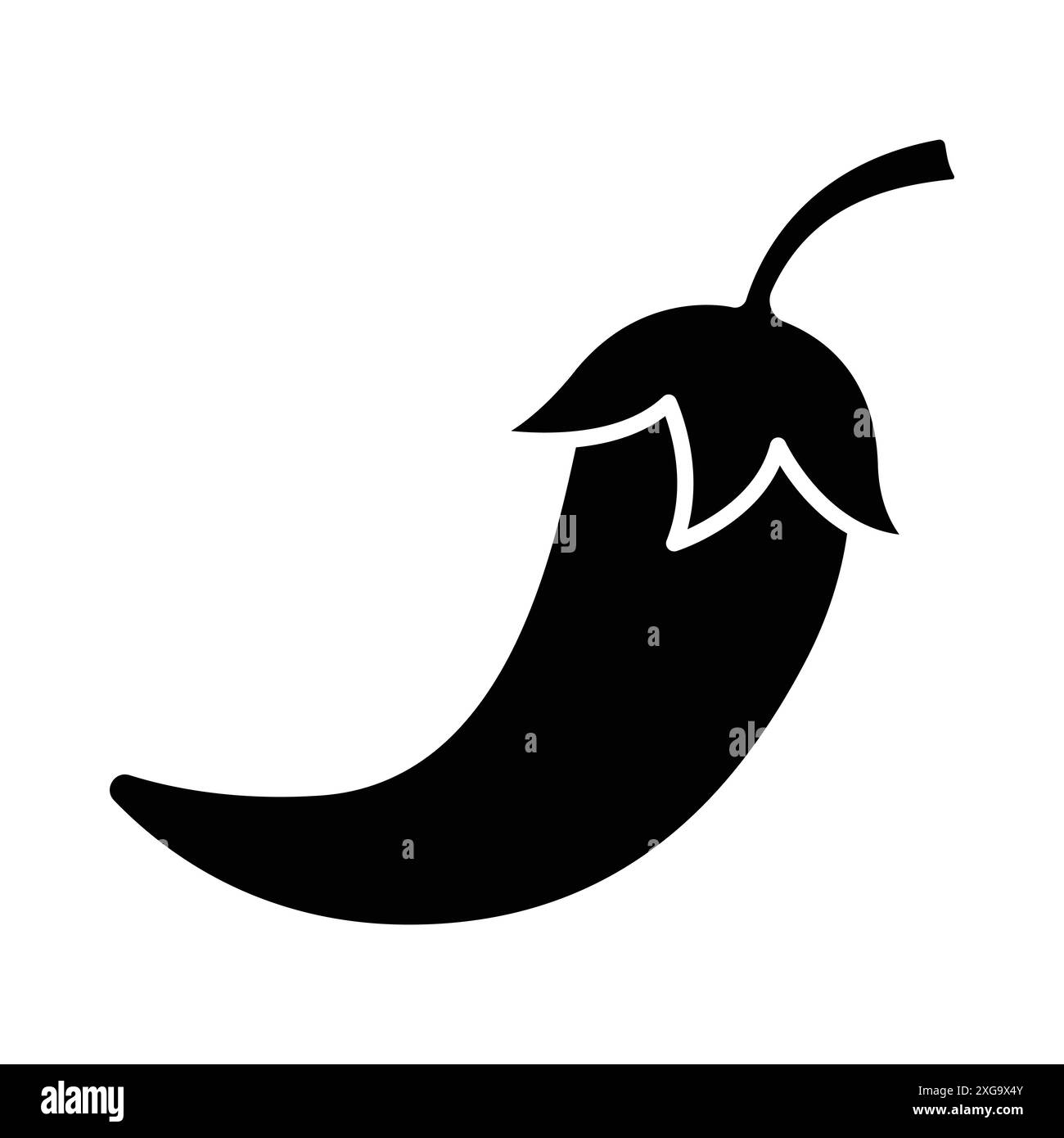 chilli pepper icon vector design template in white background Stock ...