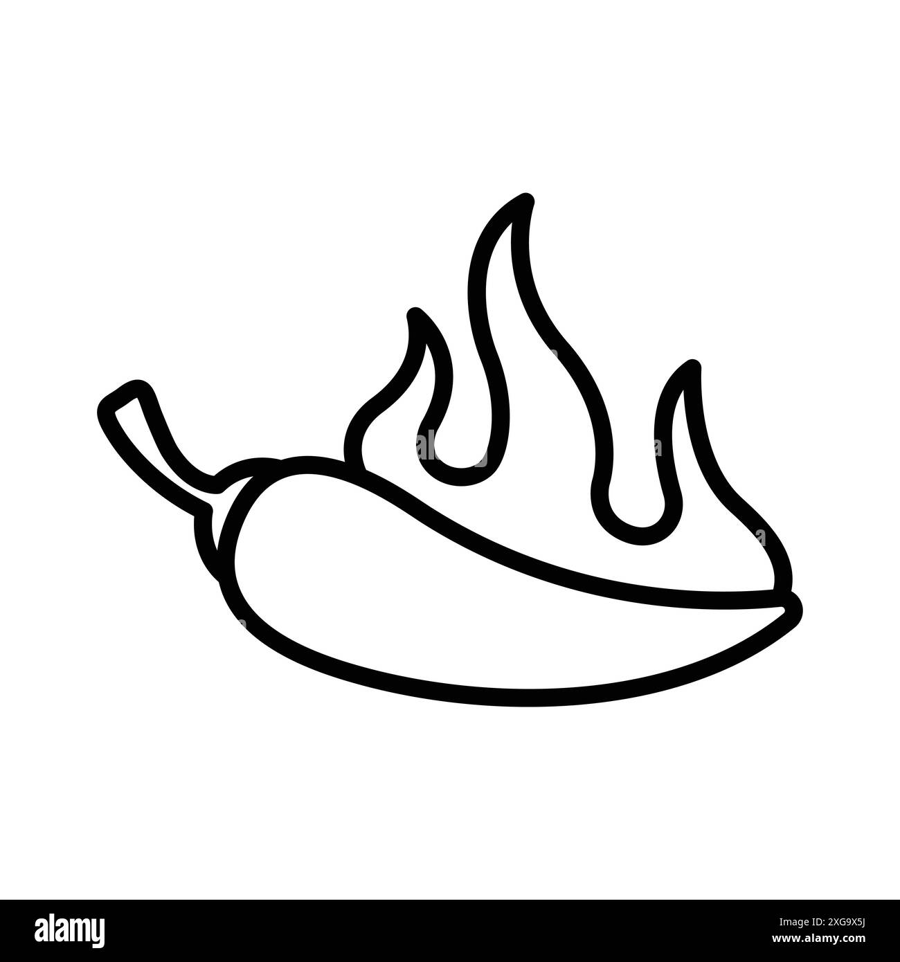 chilli pepper icon vector design template in white background Stock ...