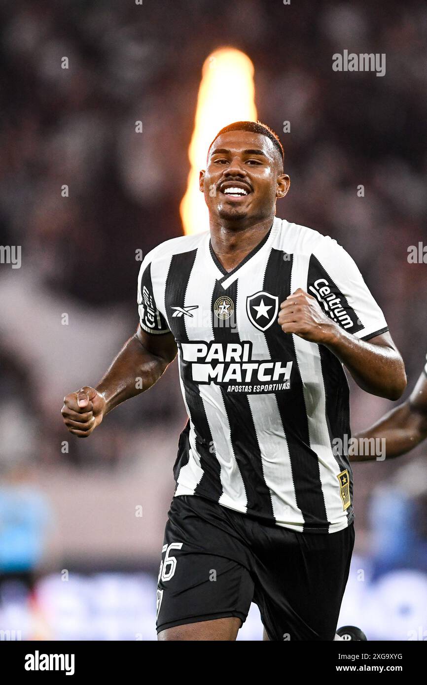 Rio, Brazil - july 07 2024: Cuiabano player in match between Botafogo ...
