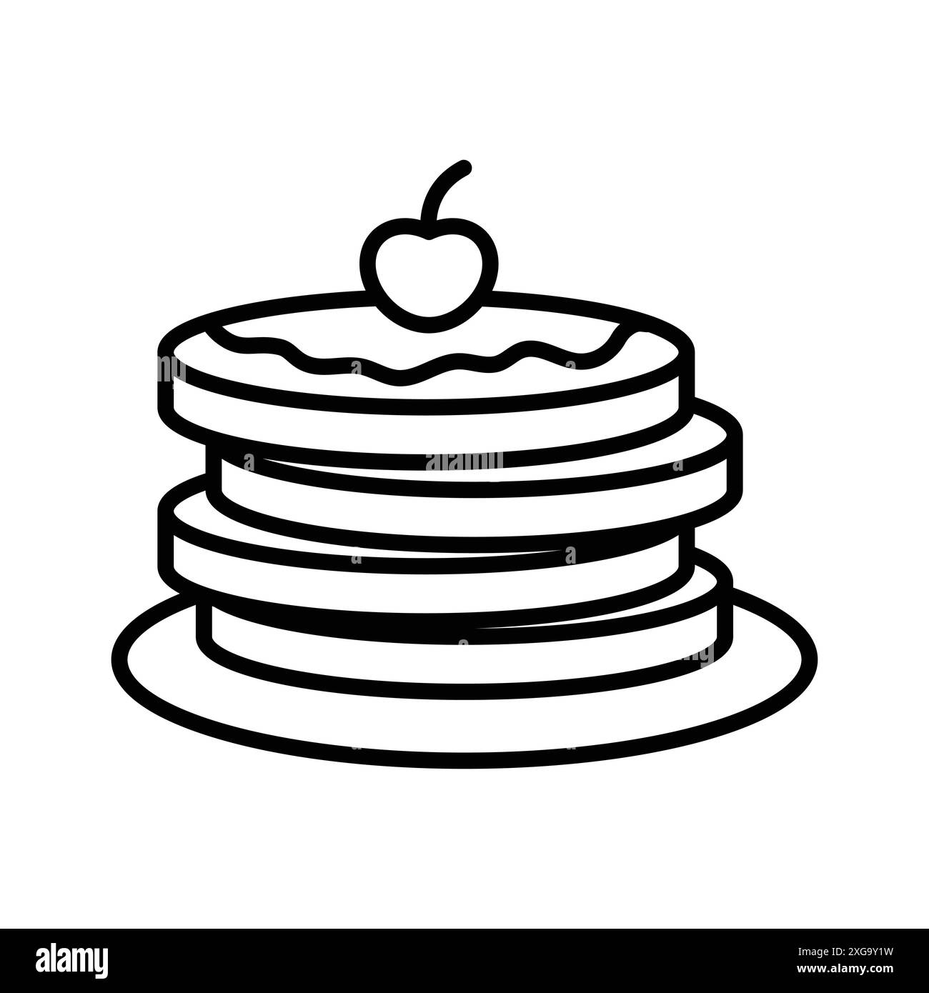 Cake in dish icon Cut Out Stock Images & Pictures - Alamy