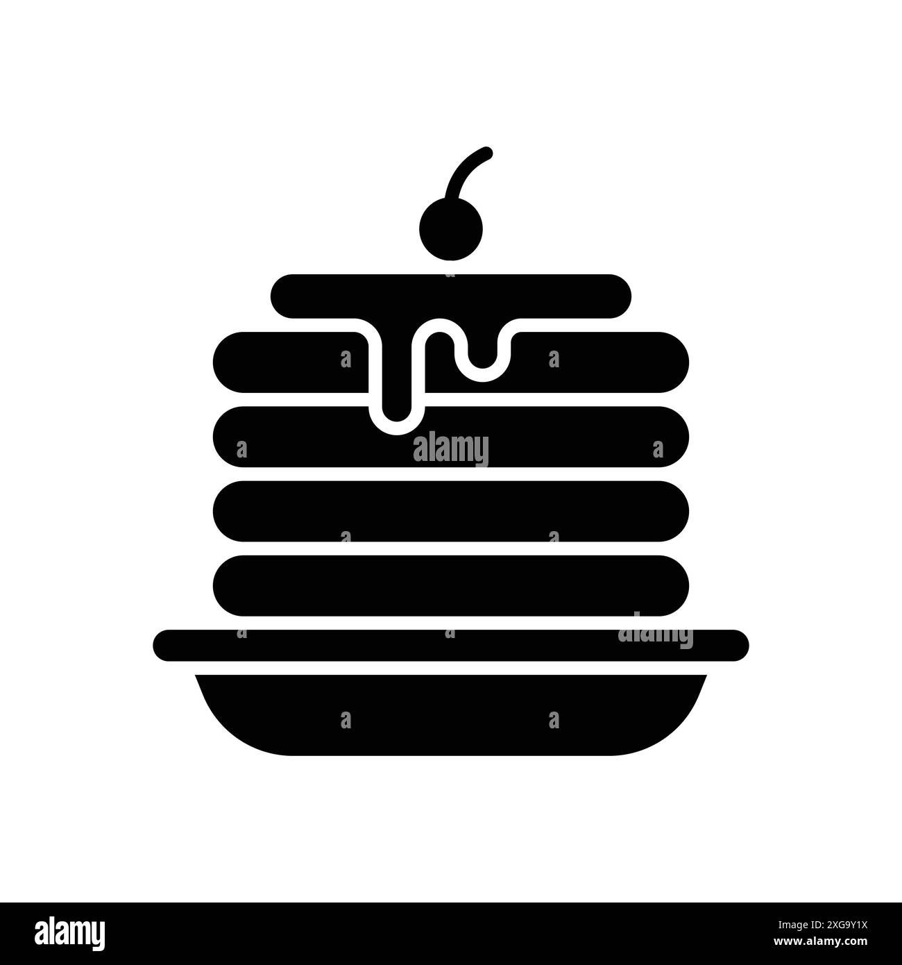 pancake icon vector design template in white background Stock Vector ...