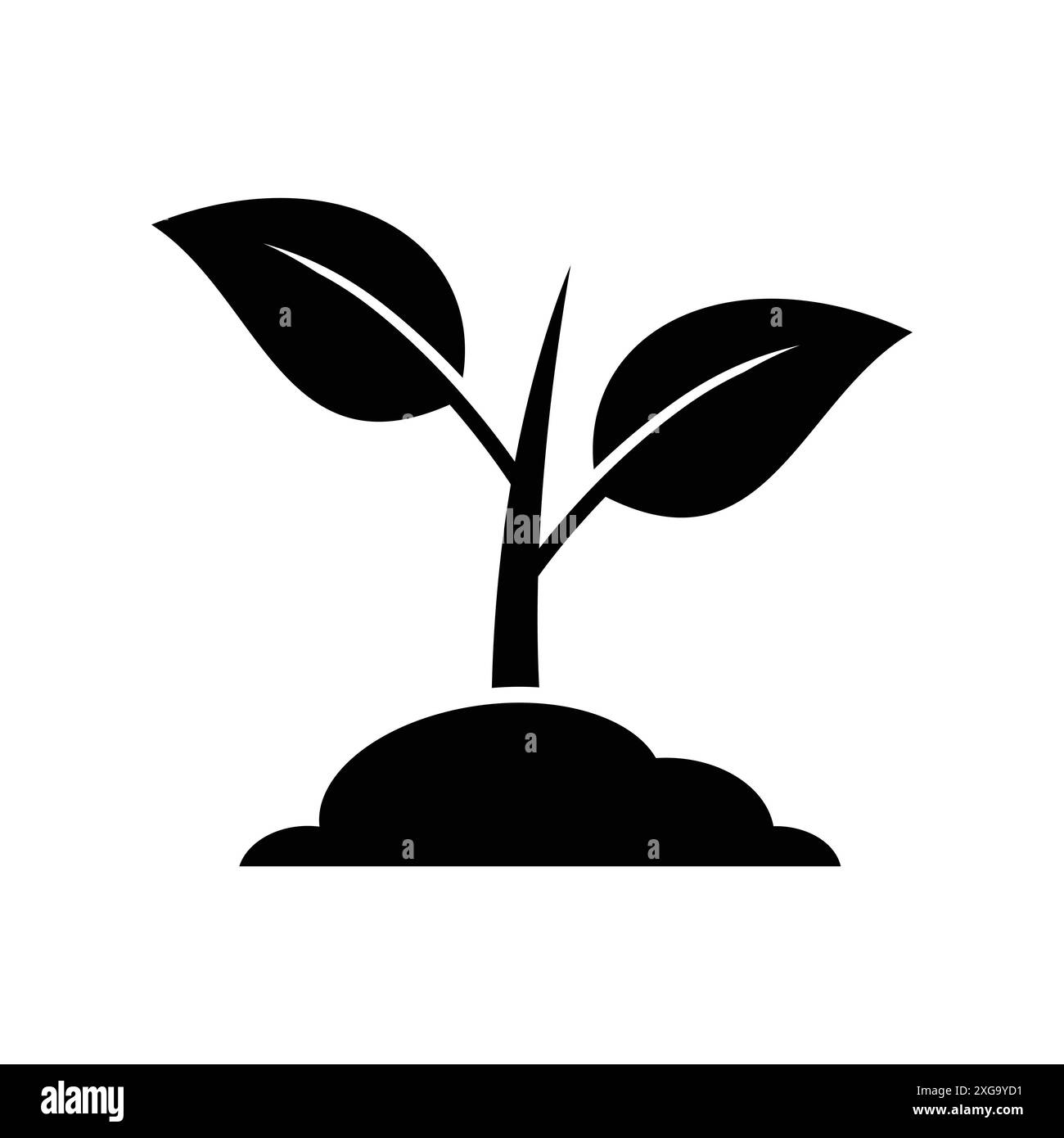 sprout icon vector design template in white background Stock Vector ...