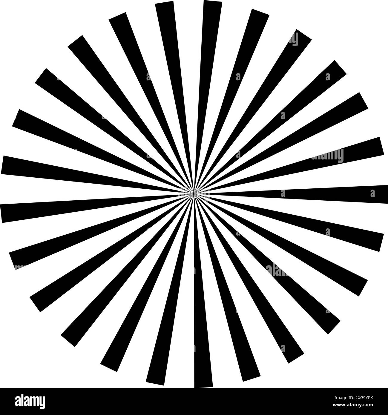 Abstract black and white radial pattern creating an optical illusion ...